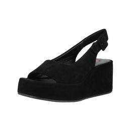 H&ouml;gl Keilsandalette H&Ouml;GL "H&ouml;gl Sandalen Veloursleder", Damen, Gr. 38, schwarz, Veloursleder, Schuhe