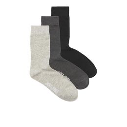 Jack & Jones Freizeitsocken JACK & JONES "JACRAFAEL &ndash; Sockenpackung mit Stretch-Anteil, Einheitsgr&ouml;&szlig;e", Herren, Gr. 1, schwarz (schwarz pack:dunkelgrau melange, light grau melange), Baumwollmischung, uni und melange, Socken, Baumwollmischung, Einheitsgr&ouml;&szlig;e