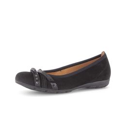 Ballerina Gabor "Eleganter Ballerina", Damen, Gr. 38,5, schwarz, Schuhe Ballerina