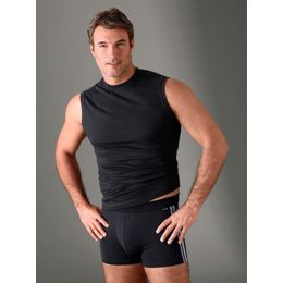Unterhemd Schiesser, Herren, Gr. 9, 2 Stk., Normalgr&ouml;&szlig;en, schwarz, 100% Baumwolle, Rundhals, Unterhemden Unterhemd