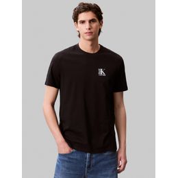 T-Shirt Calvin Klein "SS 30s E SPRTSWR 1 G", Herren, Gr. XL, schwarz, Single Jersey, Obermaterial: 100% Baumwolle, unifarben, regular fit normal, Rundhals, eingesetzt abgesteppte Kante, Shirts T-Shirt, Mit Rundhalsausschnitt