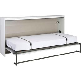 Schrankbett Rauch "Bett Einzelbett Klappbett G&auml;stebett Ausziehbett ALBERO", wei&szlig;, H:115cm, Schrankbetten, besonders platzsparend, ausziehbar mit Metallfixierung MADE IN GERMANY