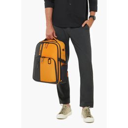 Daypack Samsonite "BIZ2GO", Gr. B/H/T: 33cm x 44cm x 20cm, gelb, Polyester, Rucks&auml;cke