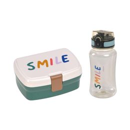 L&auml;ssig Lunchbox L&Auml;SSIG "Lunchset Brotdose & Trinkflasche Little Gang", bunt (smile milky), Kunststoff, Lebensmittelaufbewahrungsbeh&auml;lter, Lunchbox