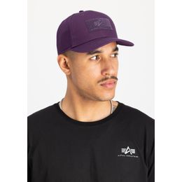 Trucker Cap Alpha Industries "Velcro Cap", Herren, Gr. onesize, lila (plum), Baumwolle, Caps