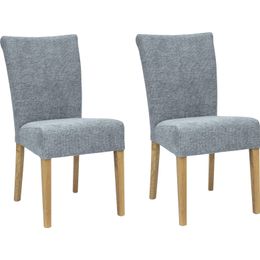 4-Fu&szlig;stuhl Home Affaire "Queen Polsterstuhl", gr&uuml;n (mint, eichefarben), B:47cm H:93cm T:64cm, Webstoff mit feiner Struktur aus 100% Polyester;Kunstleder;Mehrfarbiger Strukturstoff aus 89% Polyester und 11% Polyamid;Luxus-Microfaser, St&uuml;hle, verschiedene Bez&uuml;ge, Gestell Massivholz