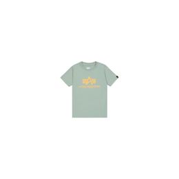 T-Shirt Alpha Industries "Basic T-Shirt BL K", M&auml;dchen, Gr. 8, frost gr&uuml;n, Obermaterial: 100% Baumwolle, Shirts T-Shirt