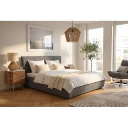 Polsterbett "Narin in verschiedenen Gr&ouml;&szlig;en", dunkelgrau, B:194cm H:99cm L:231cm, 100% PES, ATLANTIC HOME COLLECTION, Betten, Polsterbett, modernes gepolstertes Kopfteil mit stillvollen Akzenten