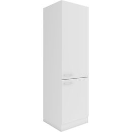 Hochschrank Optifit "Bella", wei&szlig; (wei&szlig;, wei&szlig;, anthrazit), B:60cm H:206,8cm T:60cm, Holzwerkstoff, Schr&auml;nke, Hochschrank, Breite 60 cm, H&ouml;he 206,8 cm, 5 F&auml;cher
