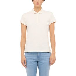 Kurzarmshirt Mustang "Damen Style Tara", Damen, Gr. L, sanftes wei&szlig;, Piqu&eacute;, 95% Baumwolle, 5% Elasthan, Rundhals, Shirts