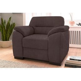 Sit & More Sessel SIT & MORE "Montego", braun, B:106cm H:88cm T:90cm, Luxus-Microfaser ALTARA NUBUCK(100% Polyester);Luxus-Microfaser (90% Polyester, 10% Polyamid);Struktur (100% Polyester), Sessel, Sessel, mit Federkern