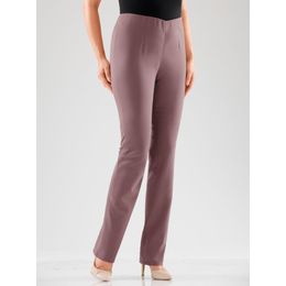 Stretch-Hose Classic Basics, Damen, Gr. 44, Normalgr&ouml;&szlig;en, rot (rosenholz), 64% Polyester, 34% Viskose, 2% Elasthan, unifarben, lang, Hosen