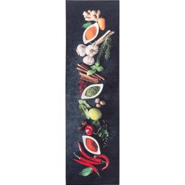 K&uuml;chenl&auml;ufer Sehrazat "Caimas 3007", multicolor, B:50cm H:6mm L:180cm, Polyester, Teppiche, Bedruckt, waschbar, rutschhemmend, K&uuml;chen Gew&uuml;rze