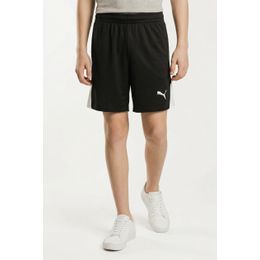 Trainingsshorts Puma "TEAMLIGA26 SHORTS JR", Kinder, Gr. 140, N-Gr, Puma schwarz, Puma wei&szlig;, Puma wei&szlig;, Interlock, Obermaterial: 100% Polyester, unifarben, regular fit kniefrei, Hosen, mit DryCELL Technologie, atmungsaktiv, Regular Fit, f&uuml;r Jugendliche