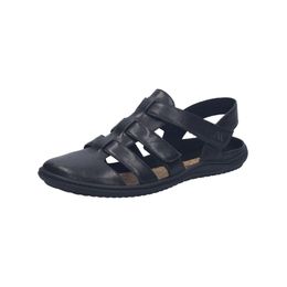 Riemchensandale Josef Seibel "Josef Seibel Barfu&szlig;schuhe Sandalen Leder", Damen, Gr. 38, schwarz, Leder, Schuhe Riemchensandale