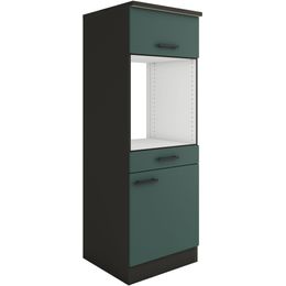 Midischrank Optifit "Palma", gr&uuml;n (steingr&uuml;n, antrhazit, antrhrazit), B:60cm H:174,4cm T:60cm, Holzwerkstoff, Schr&auml;nke, Midischrank, Breite 60 cmNischenma&szlig; f&uuml;r Back&ouml;fen B/T/H 56,7/55,5/59,2 cm
