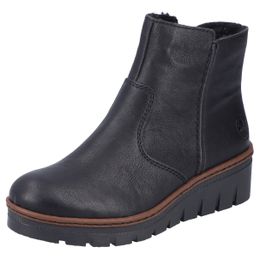 Winterstiefelette Rieker, Damen, Gr. 42, schwarz, Lederimitat, Schuhe Winterstiefelette, mit modischem 4,5 cm Keilabsatz