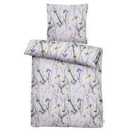 Bettw&auml;sche Apelt "Milly", lila (mauve), B/L: 135cm x 200cm, 1 Stk., 1 Stk., Satin (Bio-Baumwolle), B/L: 80cm x 80cm, Satin (Bio-Baumwolle), Obermaterial: 100% Baumwolle, Bettw&auml;sche, Bettw&auml;sche, modisches Blumenallover