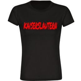 multifanshop Damen T-Shirt - Kaiserslautern - Textmarker - Druck rot - Frauen