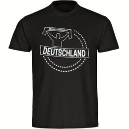 multifanshop Herren T-Shirt - Deutschland - Meine Fankurve - Druck wei&szlig; - M&auml;nner