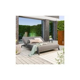 Home Deluxe Sonnenliege f&uuml;r 2 mit verstellbarer R&uuml;ckenlehne VALENCIA - 203 x 144 cm Anthrazit