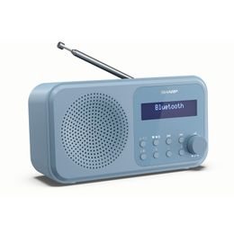 Sharp DR-P420 Tokyo DAB+ Digitalradio Bluetooth Lautsprecher UKW DAB Wecker Dual-Alarm blau