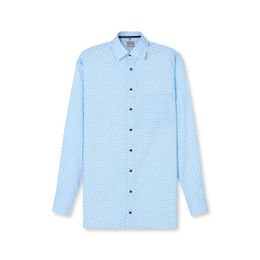 Businesshemd OLYMP "OLYMP Luxor, comfort fit, New Kent", Herren, Gr. 39, Normaler Arm, bleu, 100% Baumwolle, Hemden