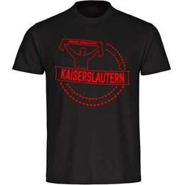 multifanshop Herren T-Shirt - Kaiserslautern - Meine Fankurve - Druck rot - M&auml;nner