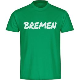 multifanshop Herren T-Shirt - Bremen - Textmarker - Druck wei&szlig; - M&auml;nner
