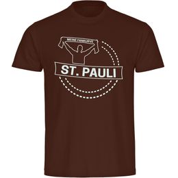 multifanshop Herren T-Shirt - St. Pauli - Meine Fankurve - Druck wei&szlig; - M&auml;nner