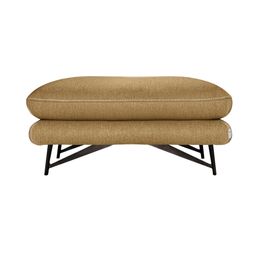 Hocker Calia italia "Cezanne bequem und elegant, B/T 90/70cm, hochwertiger Designfu&szlig;", gelb (35 senape), B:90cm H:90cm T:70cm, Hocker, Polsterhocker