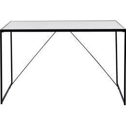 Schreibtisch Jahnke "GLAM", schwarz (schwarz, marmor, schwarz, marmoroptik), B:120cm H:73cm T:60cm, Tische, Schreibtisch, Schreibtisch in edlem Marmor-Look