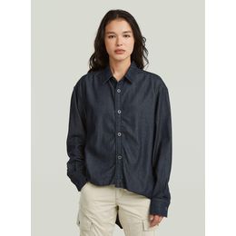 G-Star Raw T-Shirt G-STAR "Lightweight Tucked‑In Relaxed Hemd", Damen, Gr. L, rinsed, Obermaterial: 60% Lyocell, 40% Baumwolle, Shirts T-Shirt