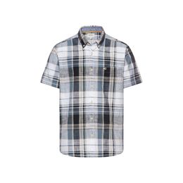 Kurzarmhemd Camel Active, Herren, Gr. XXL, N-Gr, schwarz navy, Web, Obermaterial: 100% Baumwolle, kariert, normal h&uuml;ftbedeckend, Rundhals, Hemden, Kurzarm, kariertes Design, normale Passform, mit Button-down-Kragen