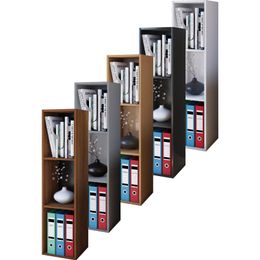 Vcm Holzregal stehend platzsparendes Regal Ma&szlig;e: H. 107 x B. 34 x T. 30 cm Elegantes Regal stehend Aufbewahrungsregal B&uuml;cherregal - Mendas