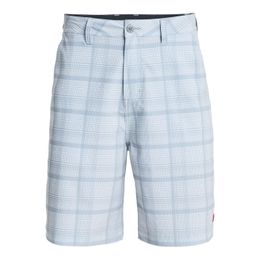 Badeshorts Quiksilver "YG Check In Amphibian 21", Herren, Gr. 36(XL), US-Gr&ouml;&szlig;en, grau (quarry check in), Obermaterial: 88% Microfaser, 12% Elasthan;, Badehosen Badeshorts