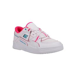 Sneaker DC Shoes "Construct", Damen, Gr. 7(38), wei&szlig; (wei&szlig;, crazy pink, blau), Obermaterial:54.6% Leder, 20.9% Synthetikmaterial, 25.5% Polyester;, Schuhe Sneaker