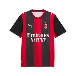 Fu&szlig;balltrikot Puma "ACM HOME JERSEY REPLICA", Herren, Gr. XL, rot (Puma schwarz, for all time rot), Web, Obermaterial: 100% Polyester, gestreift, regular fit normal, Rundhals, Trikots Fu&szlig;balltrikot, mit Rundhalsausschnitt, Kurzarm, Regular Fit