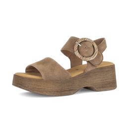 Plateausandaletten Gabor "Plateau Sandale", Damen, Gr. 37, braun, Schuhe