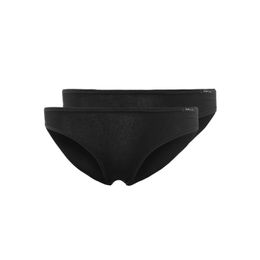 Slip Skiny "Slip 2er Pack", Damen, Gr. L, schwarz, Obermaterial: 96% Baumwolle CO. 4% Elasthan EL., Unterhosen Slip