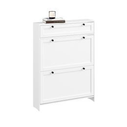sobuy Schuhschrank mit 1 Schublade Wei&szlig; Modern