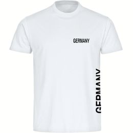 multifanshop Herren T-Shirt - Germany - Brust & Seite - Druck schwarz - M&auml;nner