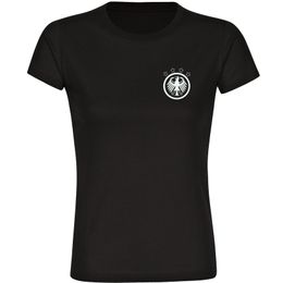 multifanshop Damen T-Shirt - Germany - Adler Retro - Druck wei&szlig; - Frauen