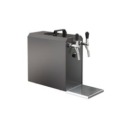 ich-zapfe Zapfanlage, Bierzapfanlage STREAM 50K mit Luftpumpe Bierkoffer, Durchlaufk&uuml;hler 2-leitig Trockenk&uuml;hler, bis zu 55 Liter/h - BLACK EDITION