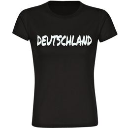 multifanshop Damen T-Shirt - Deutschland - Textmarker - Druck wei&szlig; - Frauen