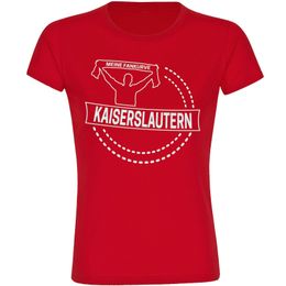 multifanshop Damen T-Shirt - Kaiserslautern - Meine Fankurve - Druck wei&szlig; - Frauen