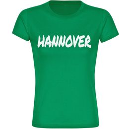 multifanshop Damen T-Shirt - Hannover - Textmarker - Druck wei&szlig; - Frauen