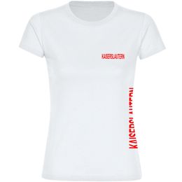 multifanshop Damen T-Shirt - Kaiserslautern - Brust & Seite - Druck rot - Frauen