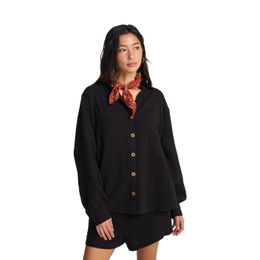 Billabong Damen Langarmshirt "Swell Blouse"schwarz, Gr. XL, Obermaterial: 100% Baumwolle., Shirts