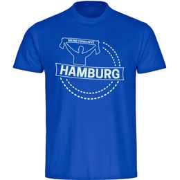 multifanshop Herren T-Shirt - Hamburg - Meine Fankurve - Druck wei&szlig; - M&auml;nner
